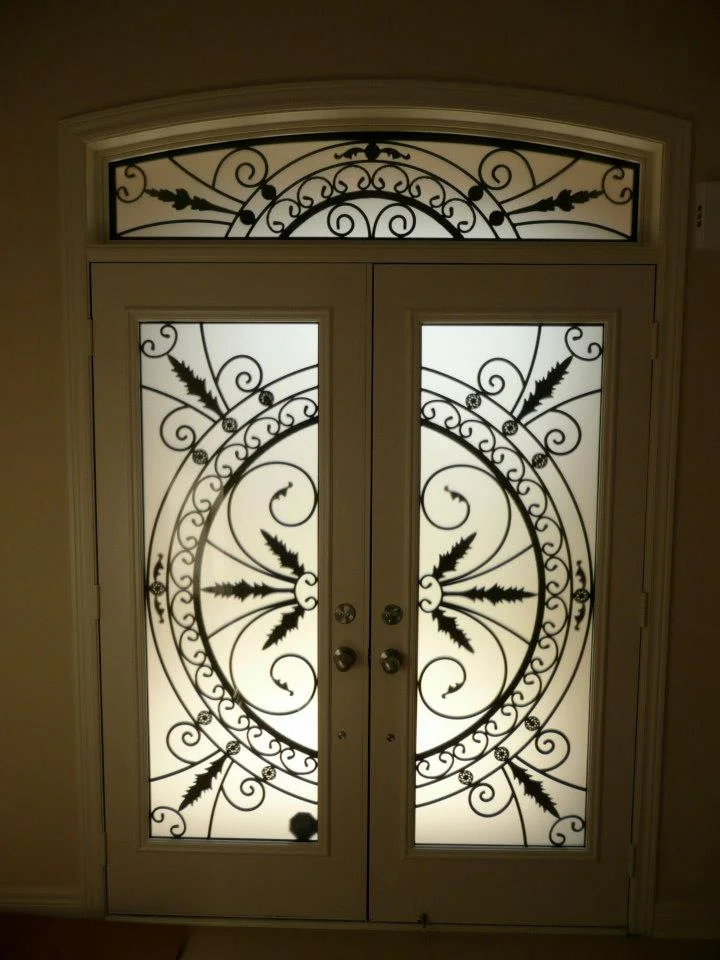 Wrought Iron Glass Inserts (Photo Gallery) — Distinctive Glass Inserts ...