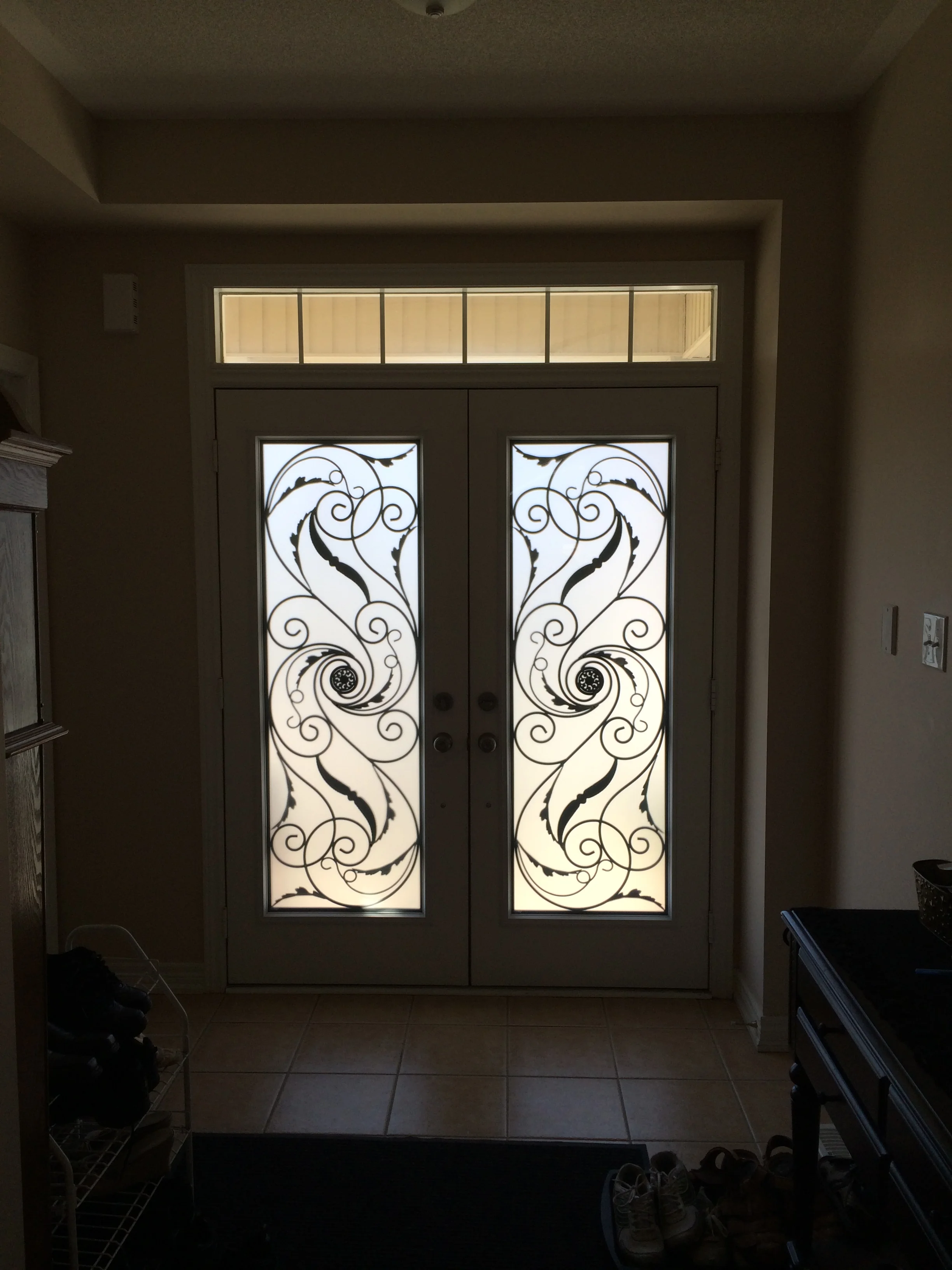 Wrought Iron Glass Inserts (Photo Gallery) — Distinctive Glass Inserts ...