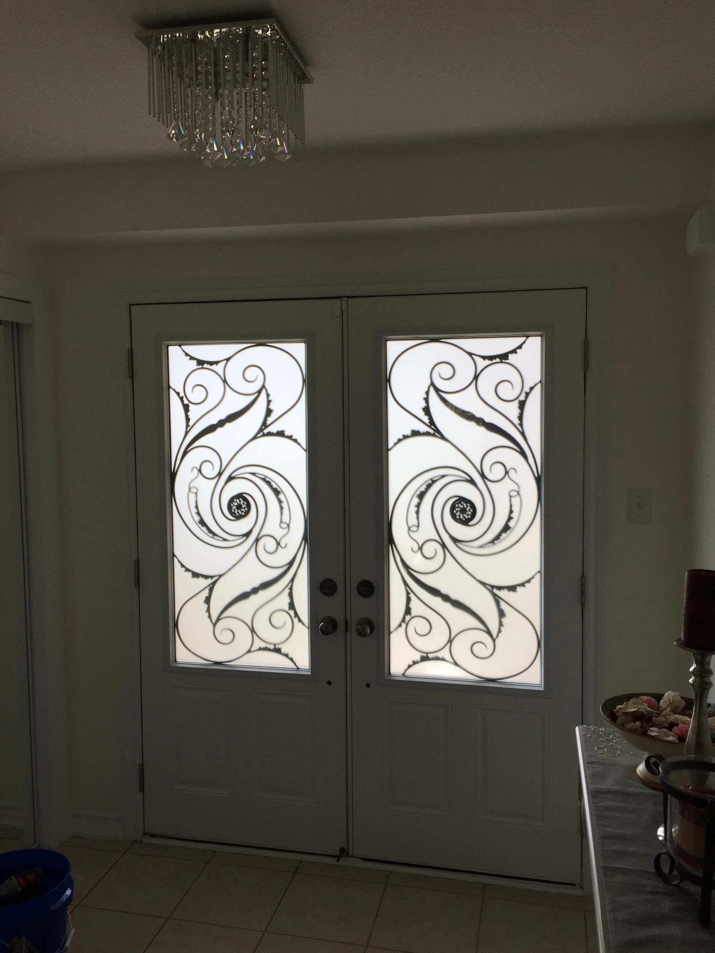 Wrought Iron Glass Inserts (Photo Gallery) — Distinctive Glass Inserts ...
