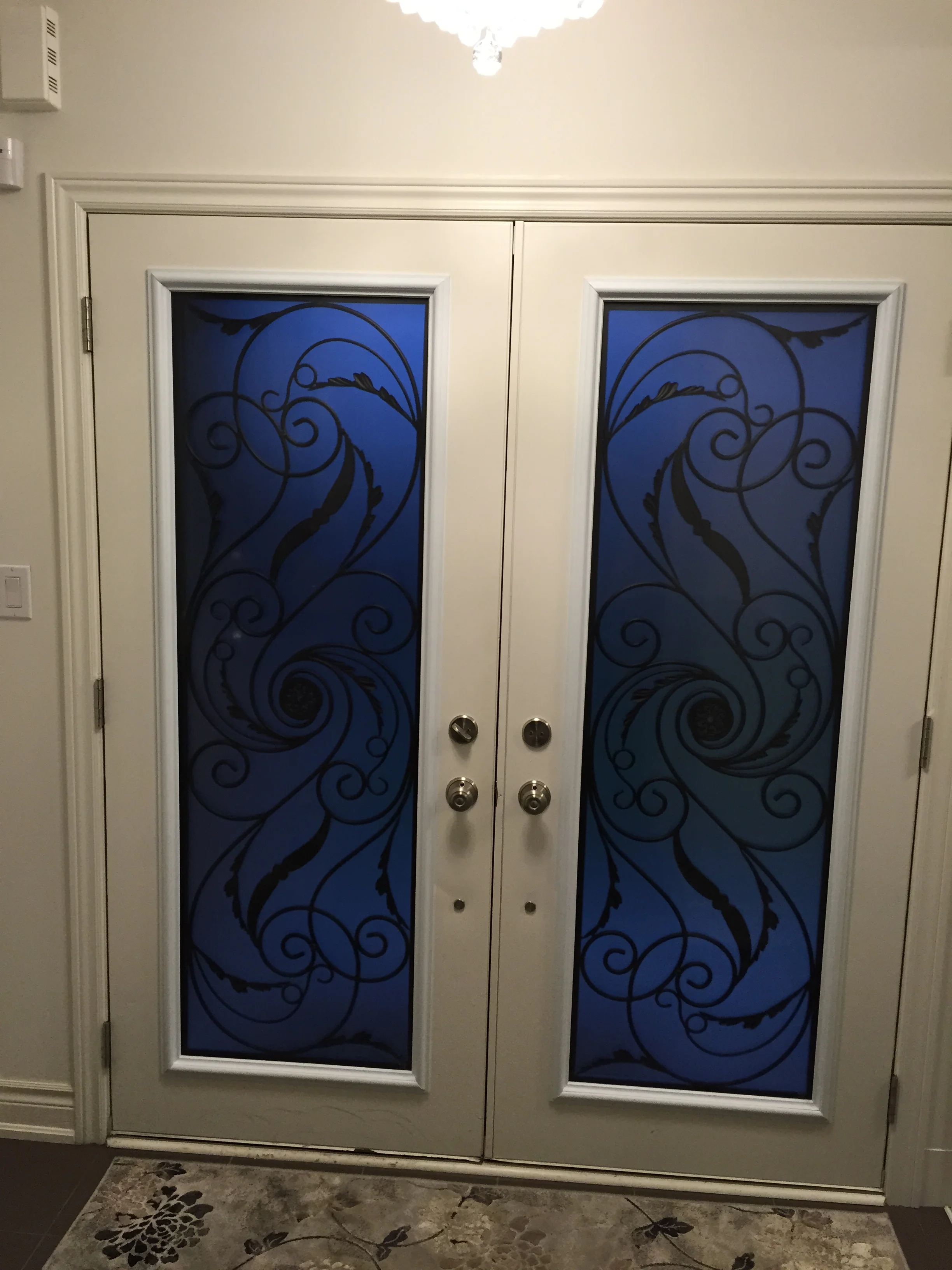 Wrought Iron Glass Inserts (Photo Gallery) — Distinctive Glass Inserts ...