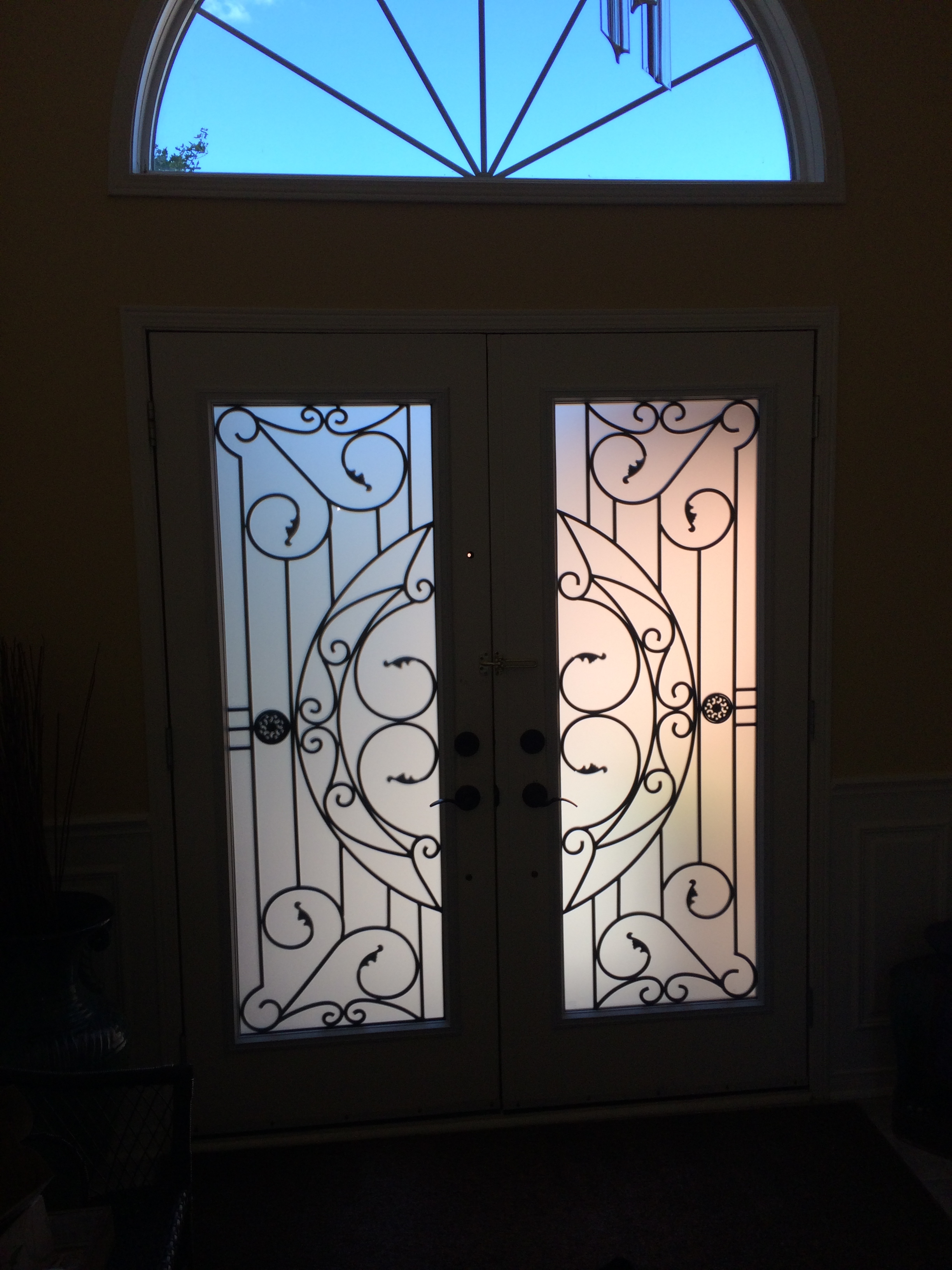 Wrought Iron Glass Inserts (Photo Gallery) — Distinctive Glass Inserts ...