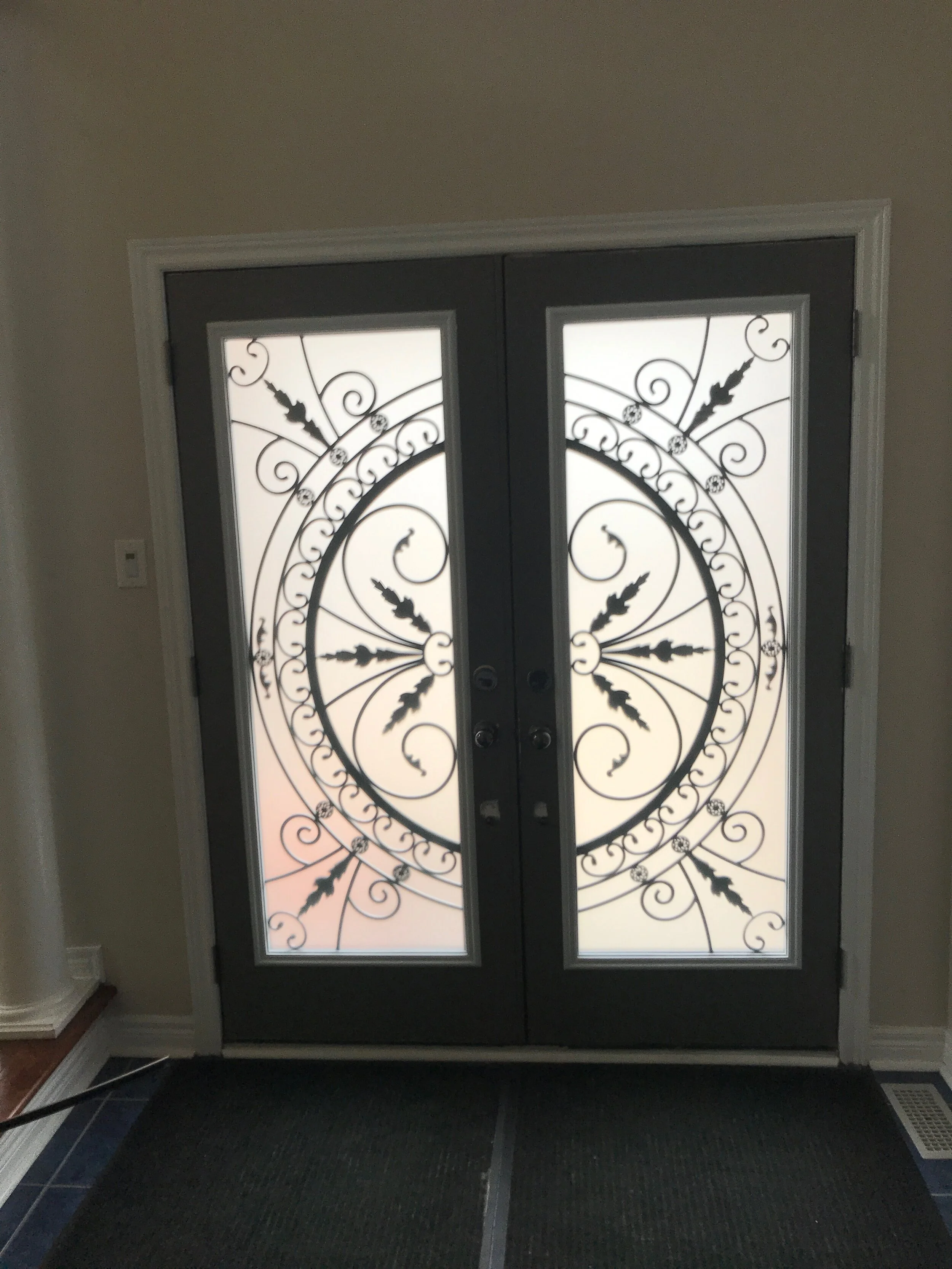 Wrought Iron Glass Inserts (Photo Gallery) — Distinctive Glass Inserts ...