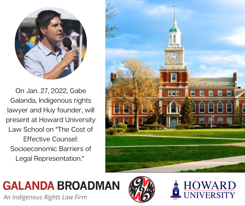 Before Howard Law School, Gabe Galanda Urges Indigenous Indigent Right ...