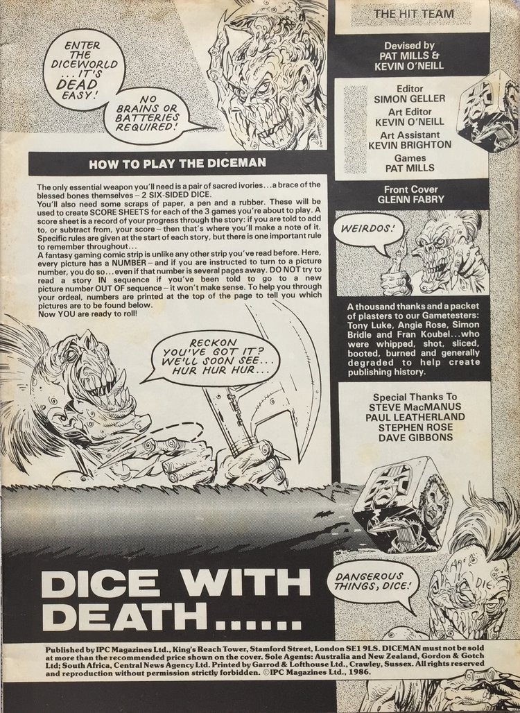On this day, 1 February 1986: Dice Man — GREAT NEWS FOR ALL READERS!
