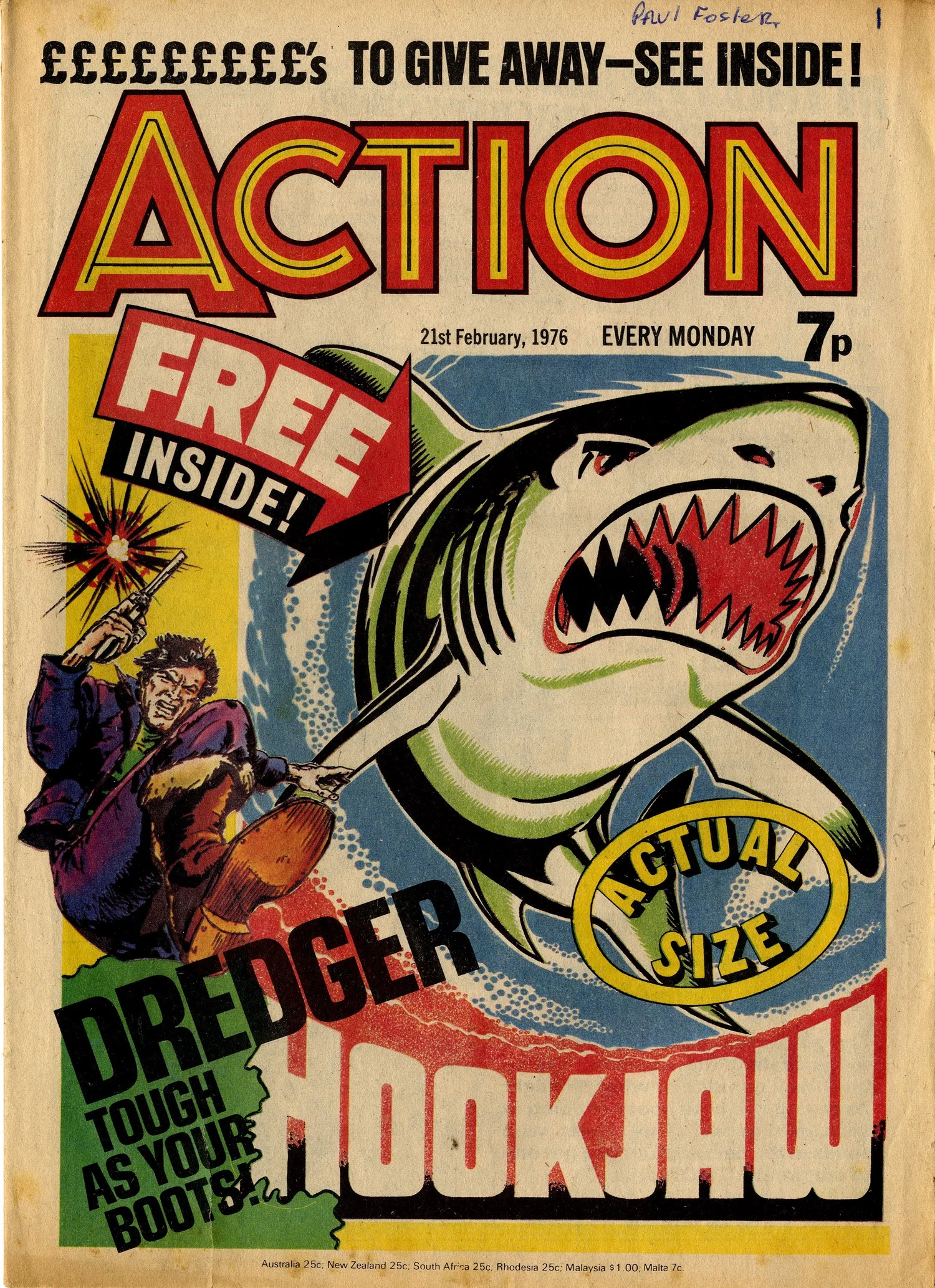 On this day, 21 February 1976: Action — GREAT NEWS FOR ALL READERS!