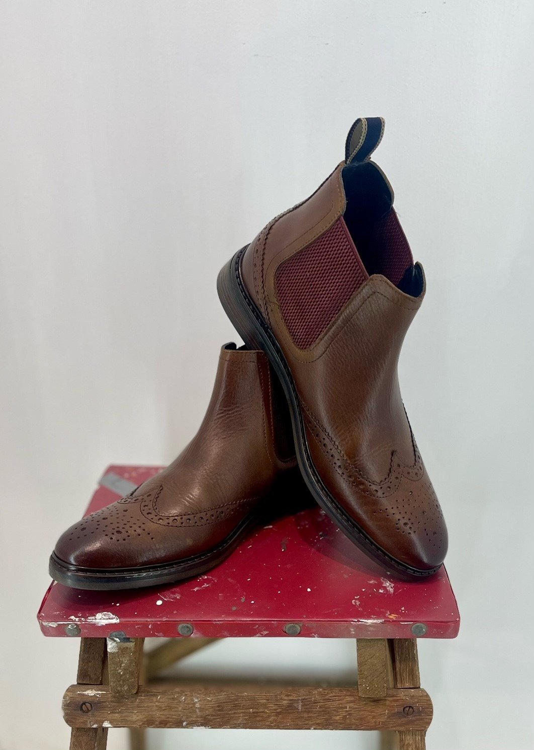 Front Brown Chelsea Brogue Boot — Symonds Of Hereford