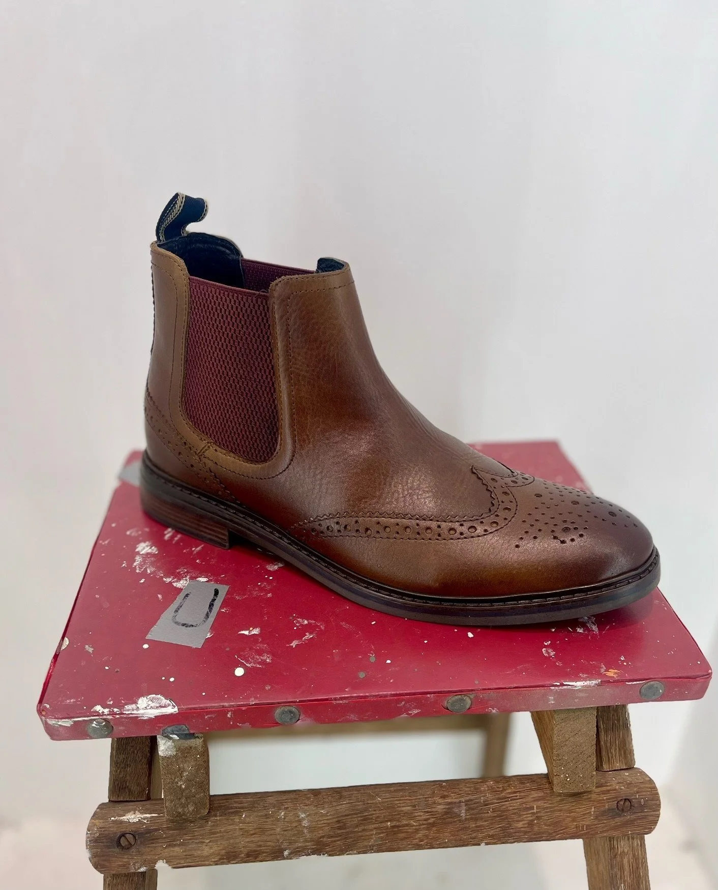 Front Brown Chelsea Brogue Boot — Symonds Of Hereford
