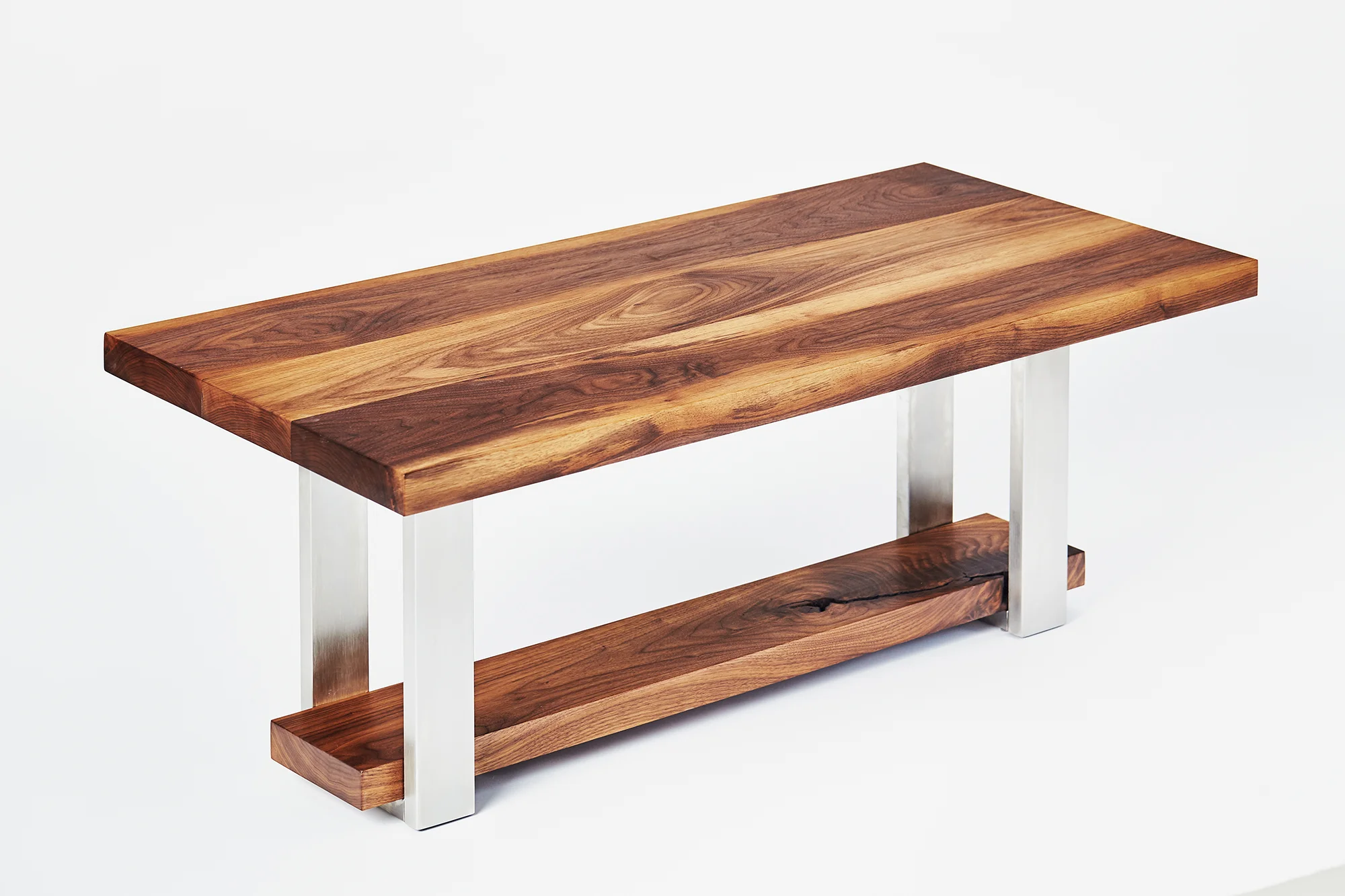 Modern Solid Walnut Coffee Table — Living Edge Handcrafted Furnishings