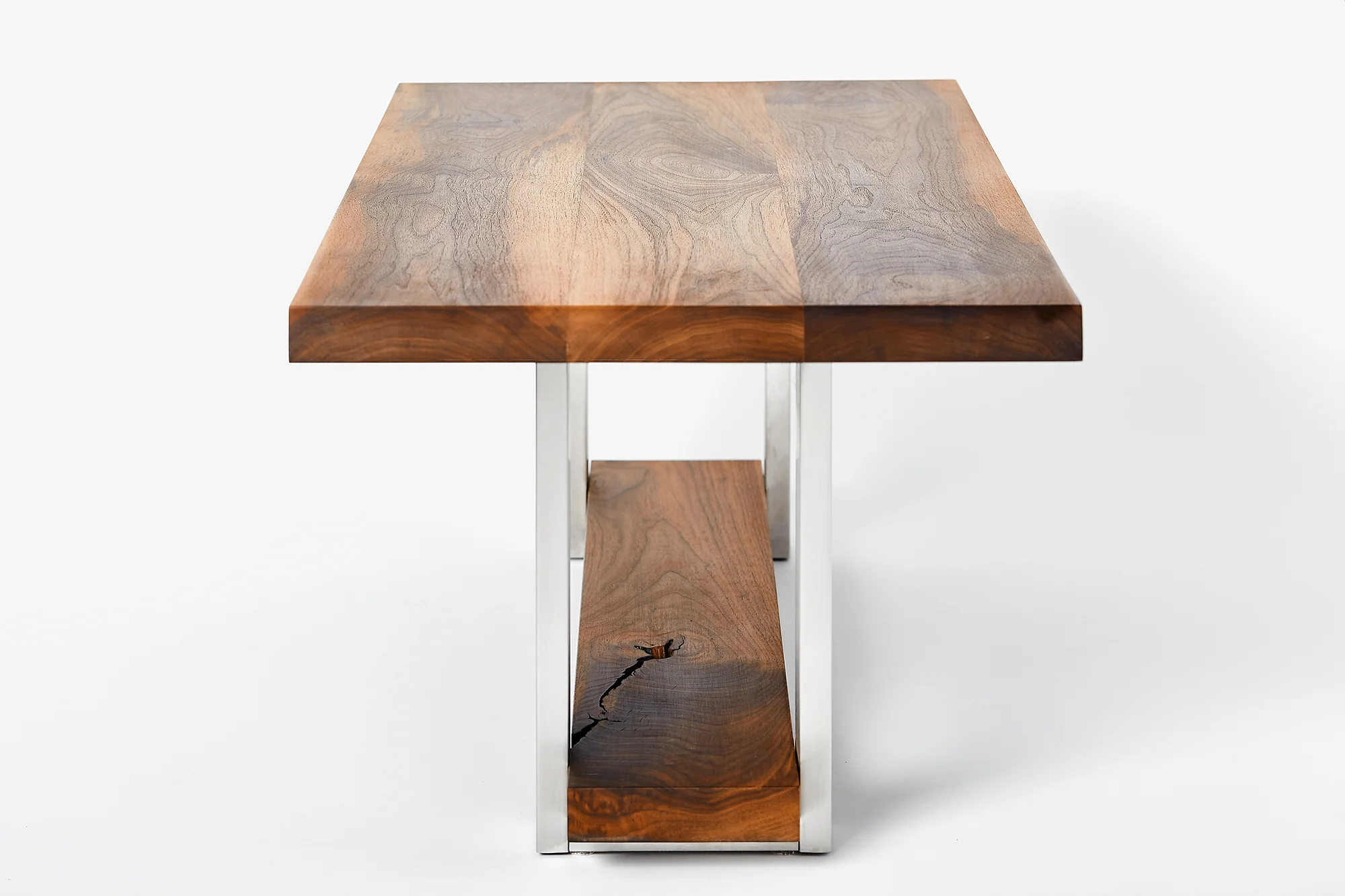 Modern Solid Walnut Coffee Table — Living Edge Handcrafted Furnishings