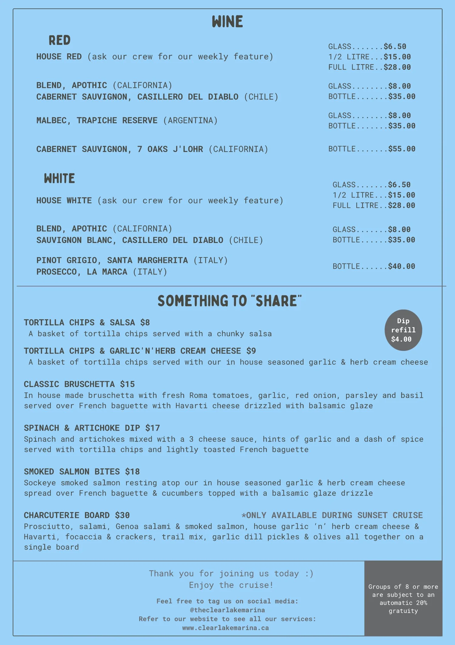 Martese Afternoon Cruises — The Clear Lake Marina