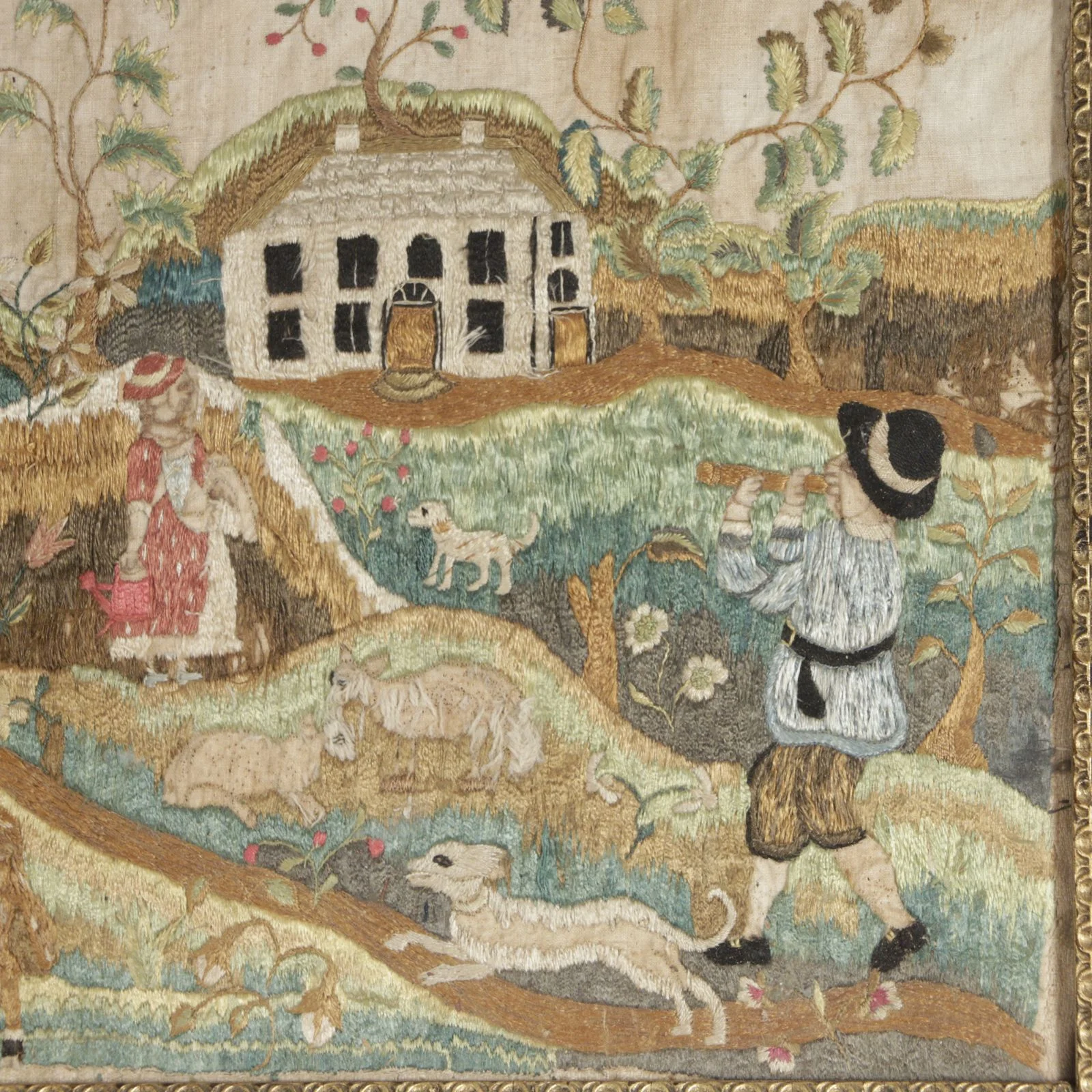 18th century Needlework Picture of a Pastoral Scene. — Chris Jussel ...