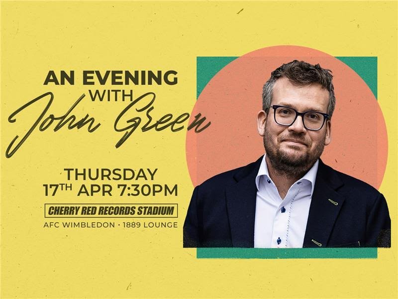 John Green Logo SOLD OUT 2nd Show! John Green W/ Vidya Krishnan: