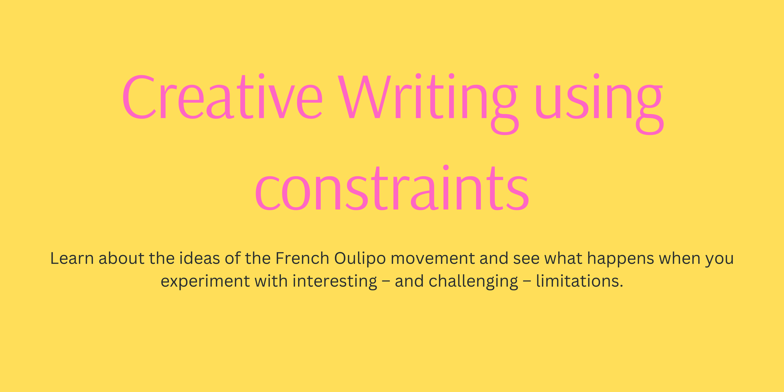 Review: Oulipo and Modern Thought (Update) — Writers' know-how -- Terry ...