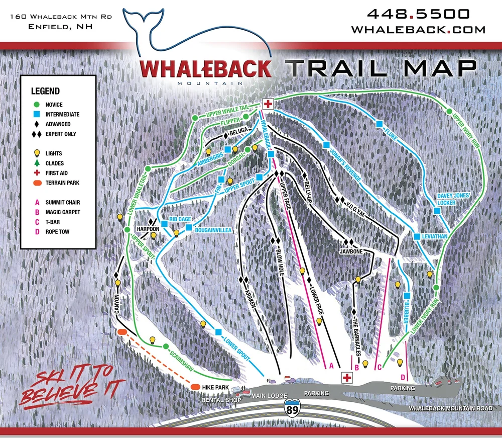 Trail Map — Whaleback Mountain