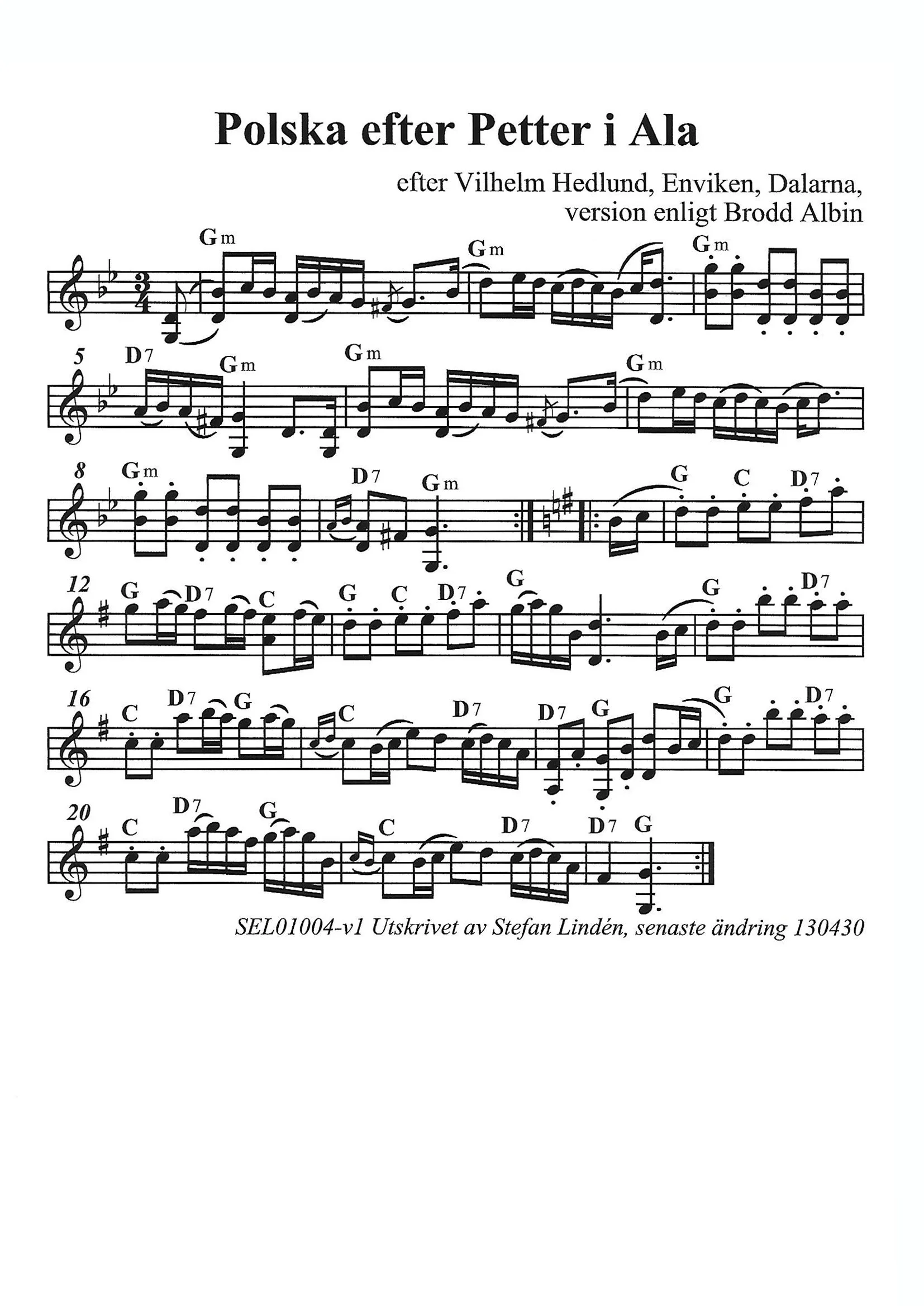 Allspelslåtar till Lerdalsstämman 2023 — Dalarnas Spelmansförbund