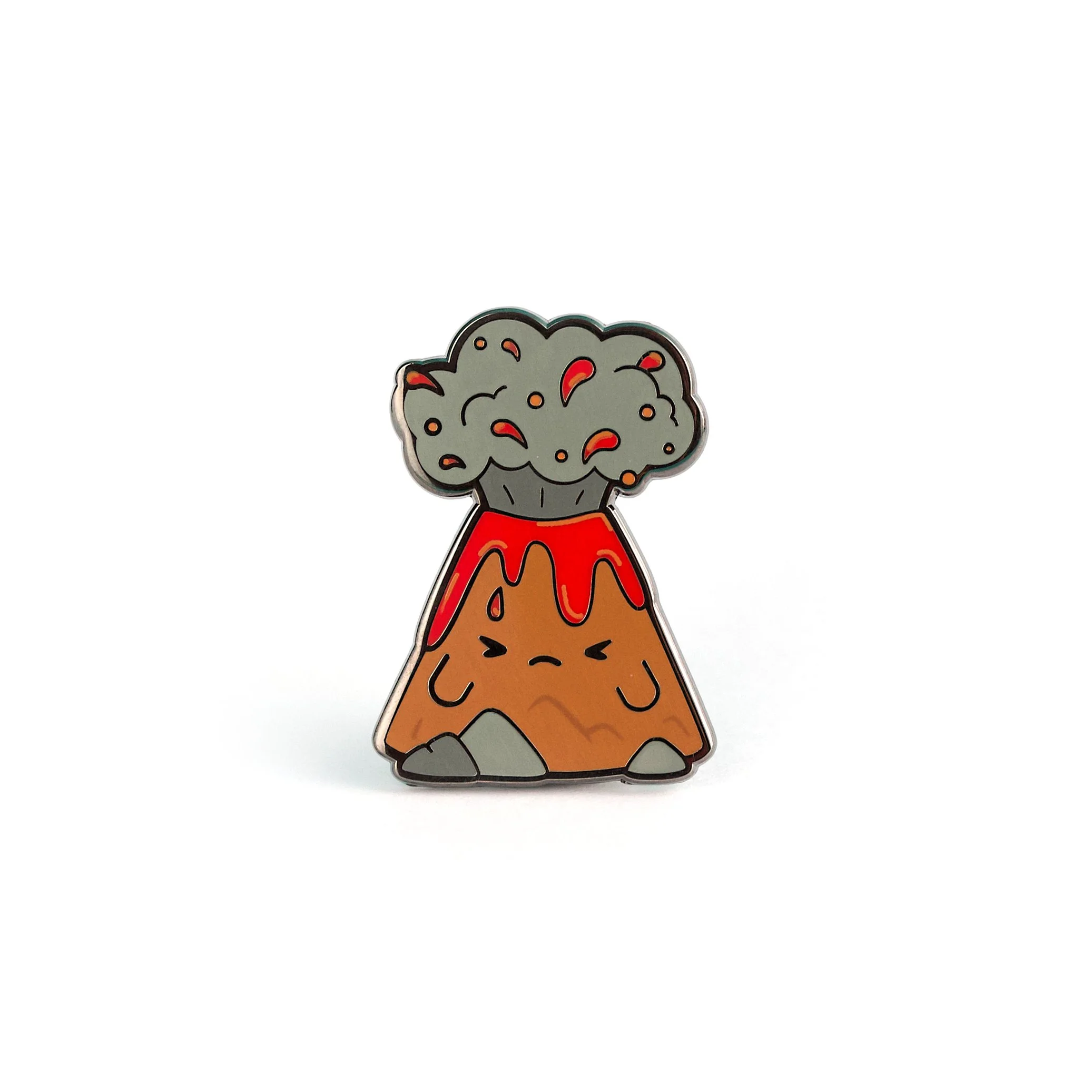 Grumble Volcano Enamel Pin — LuxCups Creative