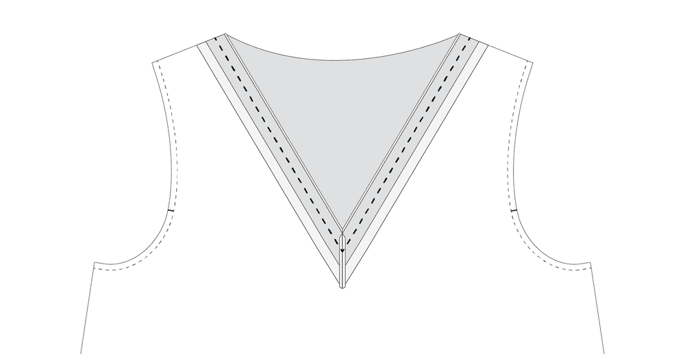 How to sew bias binding on a V-neck — In the Folds