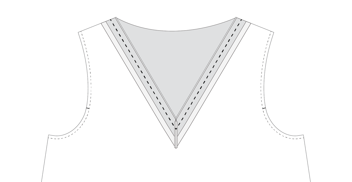How to sew bias binding on a V-neck — In the Folds