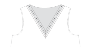 How to sew bias binding on a V-neck — In the Folds