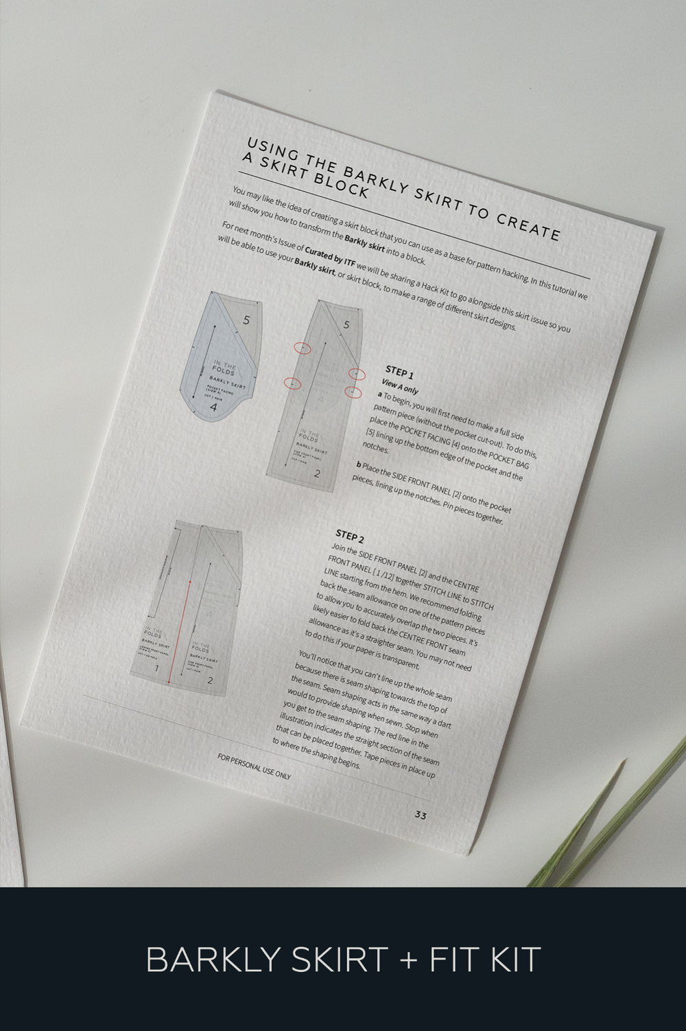garment fitting skills — In the Folds