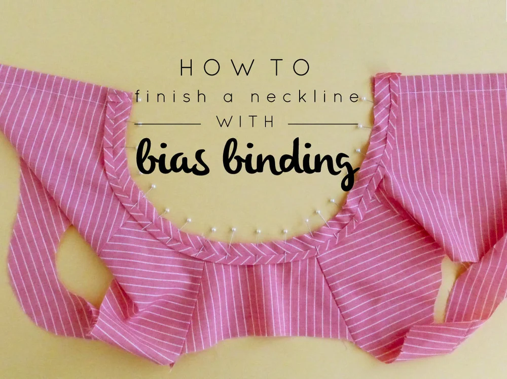 How to finish a neckline with bias binding — In the Folds
