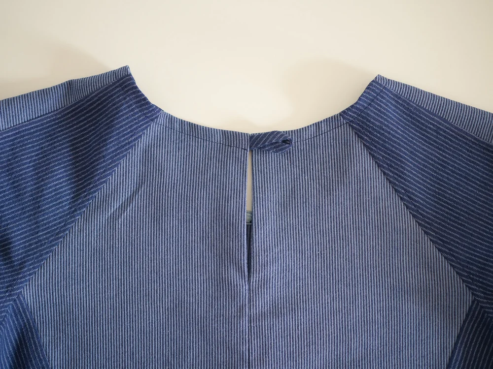 The Collins Top Sew-along : Hemming + sewing button in place — In the Folds
