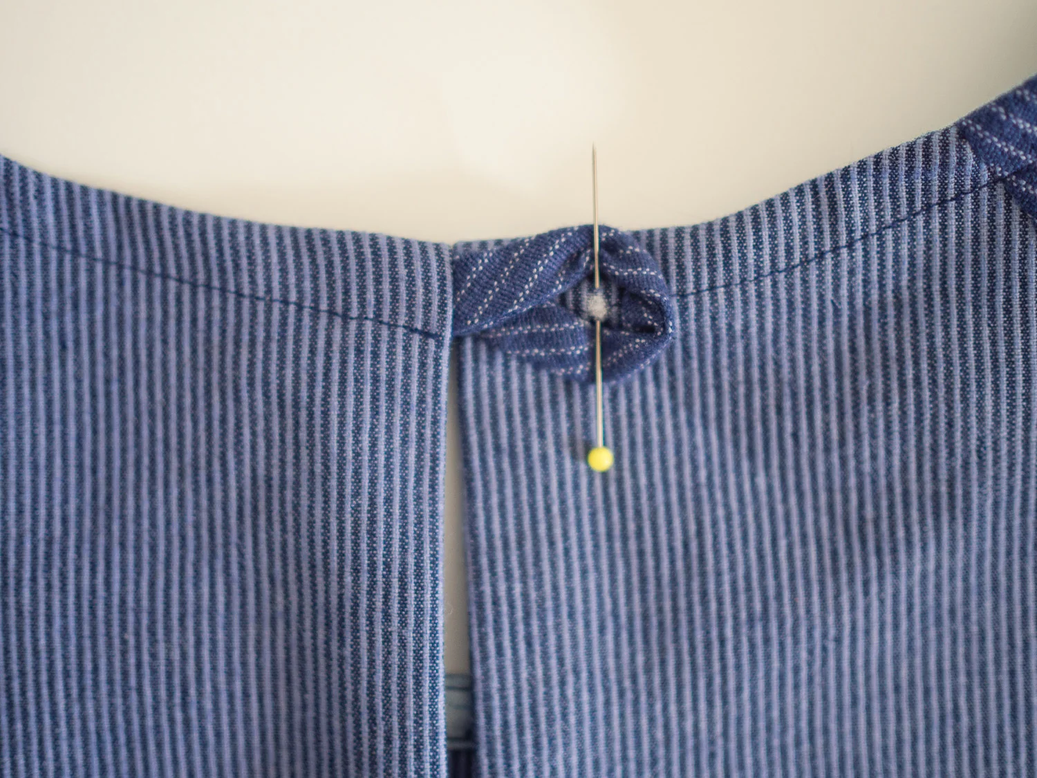 The Collins Top Sew-along : Hemming + sewing button in place — In the Folds