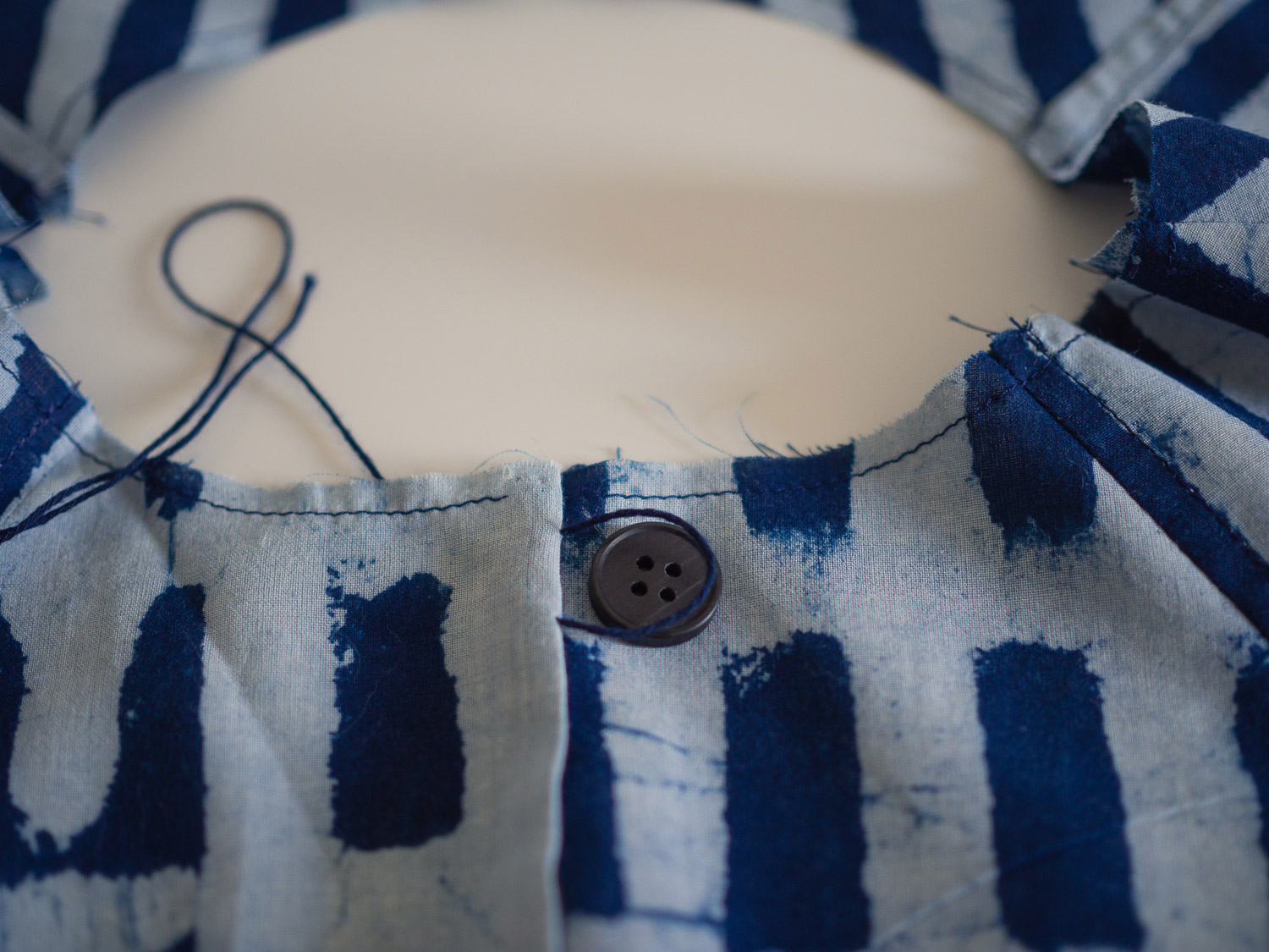 How to sew a hand-stitched button loop — In the Folds