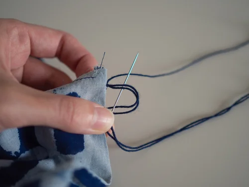 How to sew a hand-stitched button loop — In the Folds