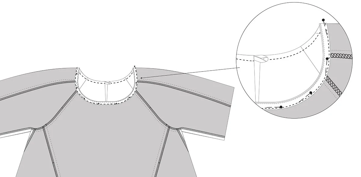 ISSUE 8 - ATTACHING SINGLE FOLD BIAS BINDING — In the Folds