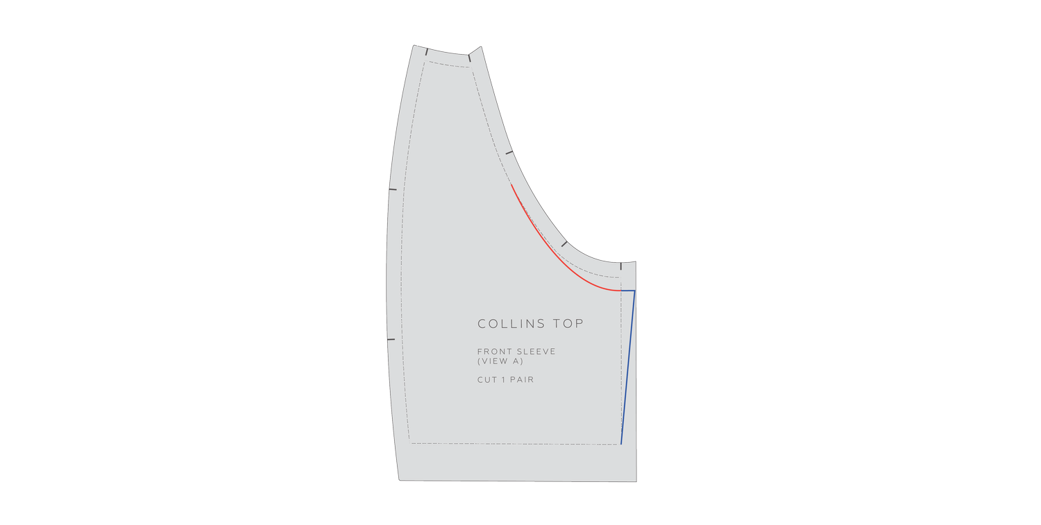 How to lower the Collins top armhole (View A) — In the Folds