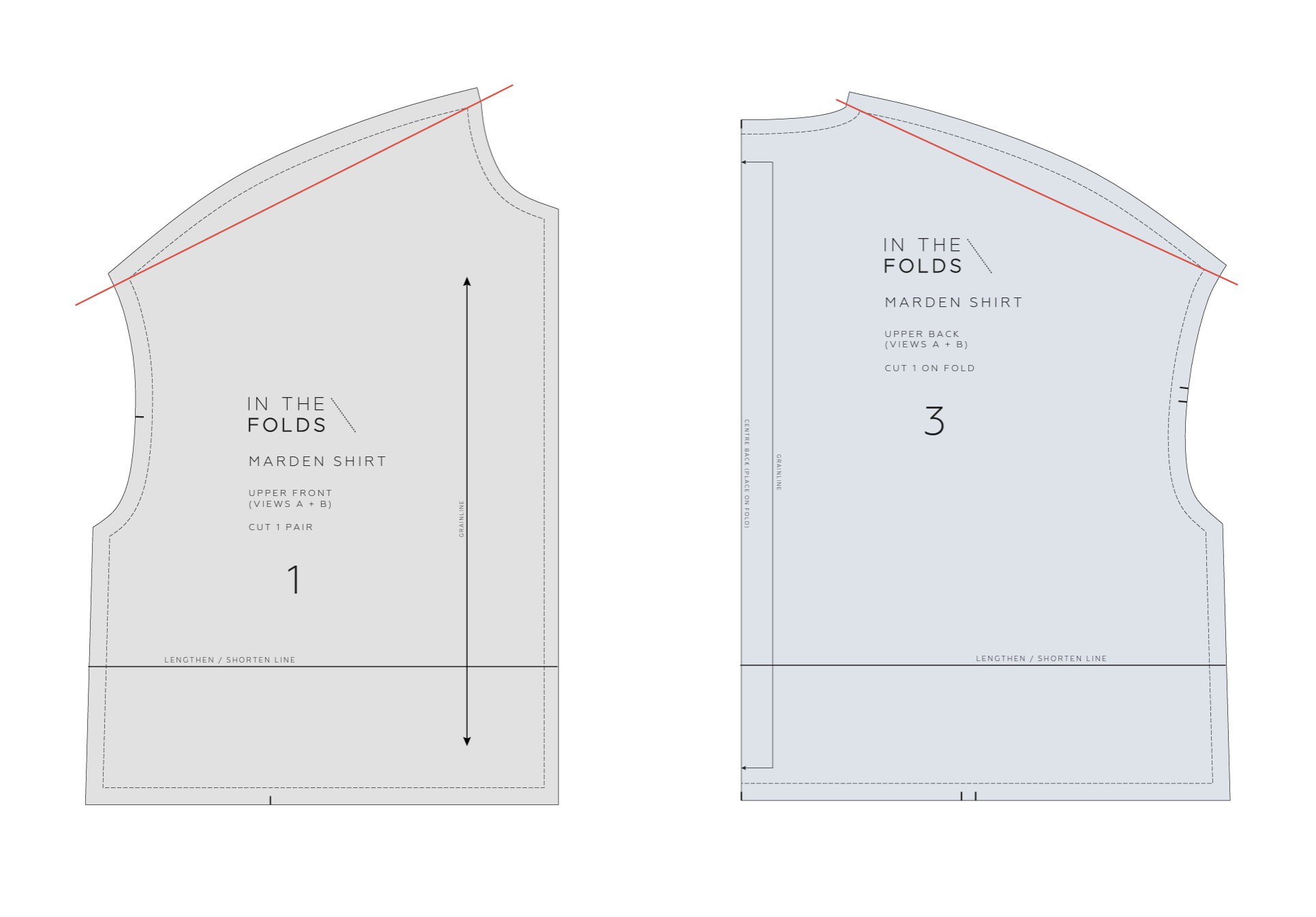 Forward shoulder adjustment on a curved seam — In the Folds