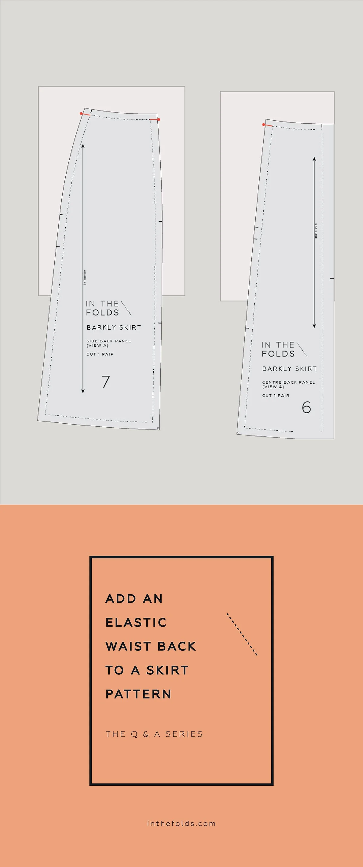 How to add an elastic back to the Barkly skirt — In the Folds