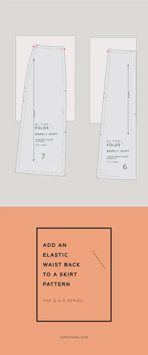 How to add an elastic back to the Barkly skirt — In the Folds