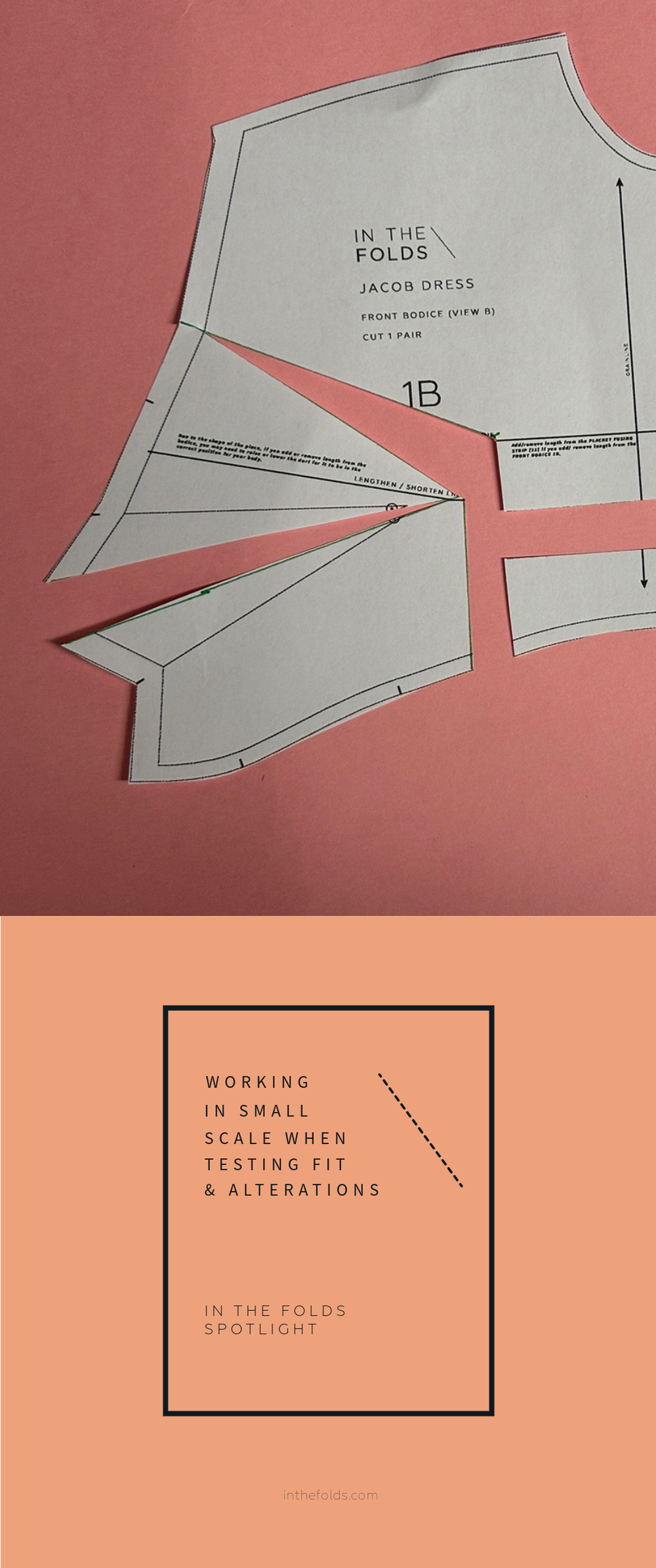 Working in small scale when sewing — In the Folds