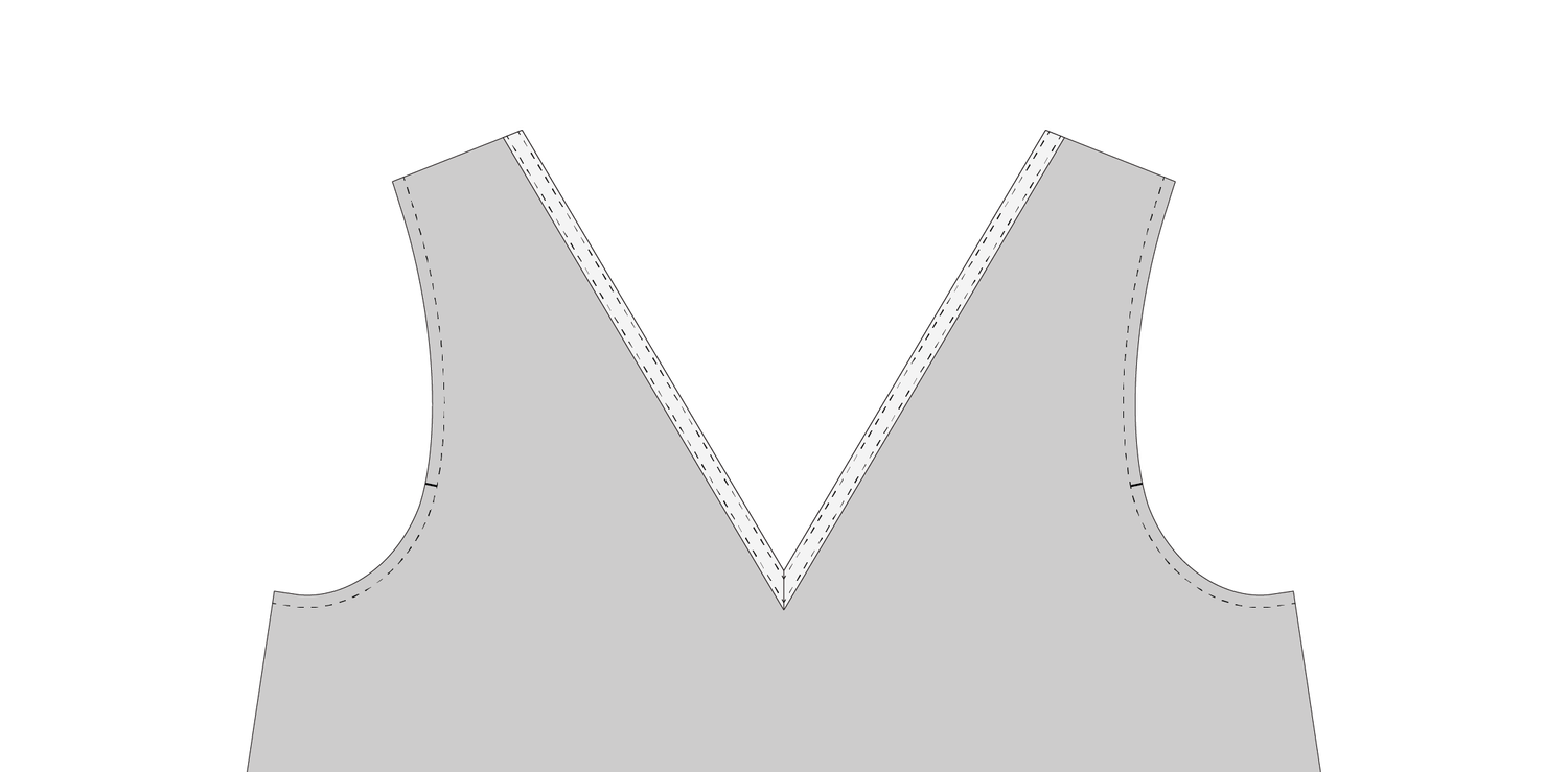 How to sew bias binding on a V-neck — In the Folds