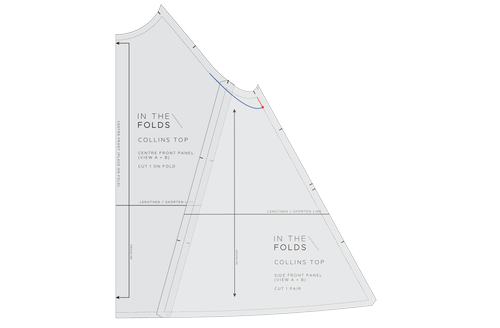 How to lower the Collins top armhole (View A) — In the Folds