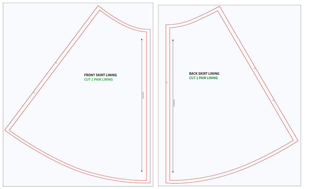 How to draft a lining for a pleated skirt — In the Folds