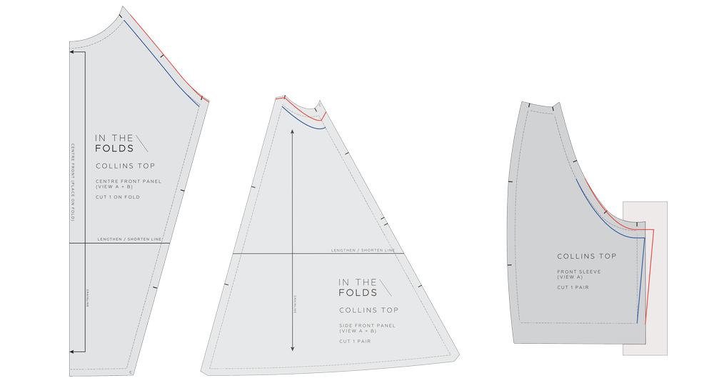 How to lower the Collins top armhole (View A) — In the Folds