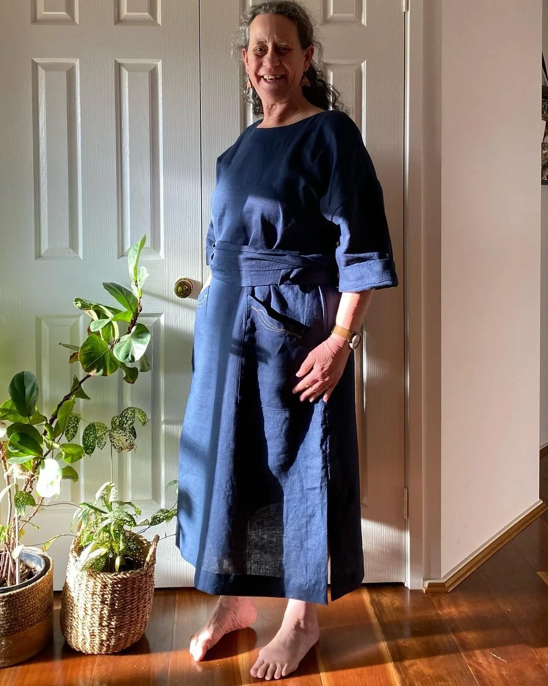 Remove dress volume for slimmer fit — In the Folds