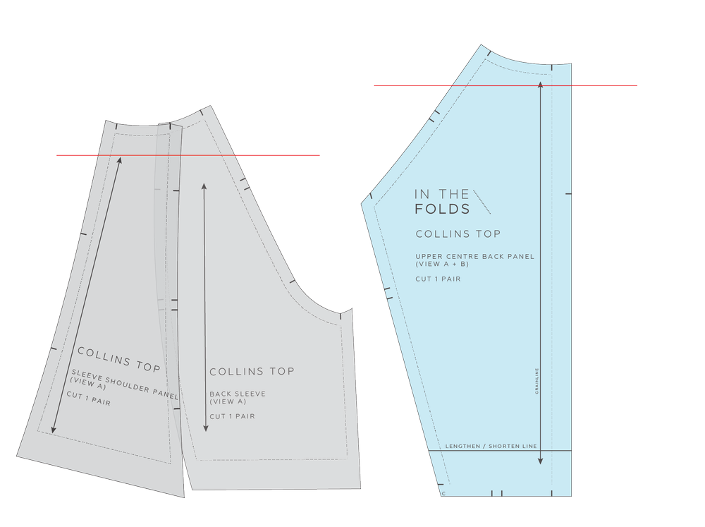 How to alter a pattern with panels — In the Folds