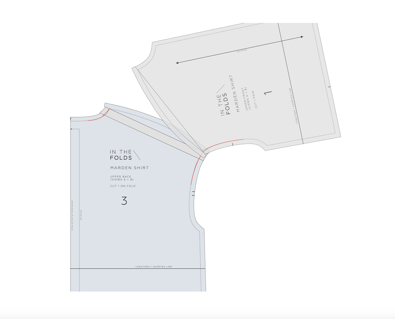 Forward shoulder adjustment on a curved seam — In the Folds