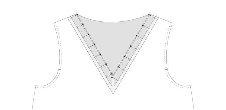 How to sew bias binding on a V-neck — In the Folds