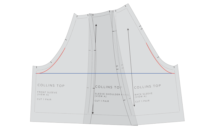 How to lower the Collins top armhole (View A) — In the Folds