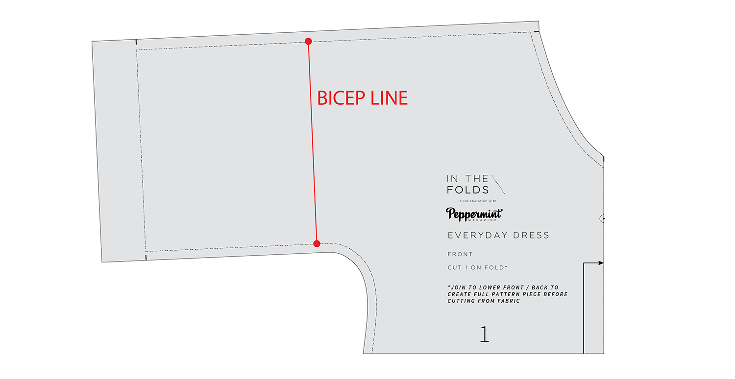 Full bicep adjustment for a grown-on sleeve — In the Folds