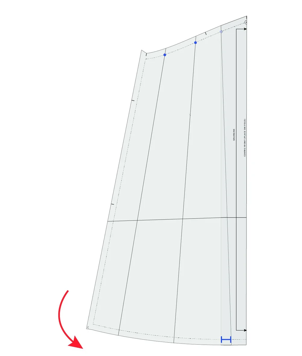 ISSUE 93 - Add to or remove fullness from a skirt pattern — In the Folds