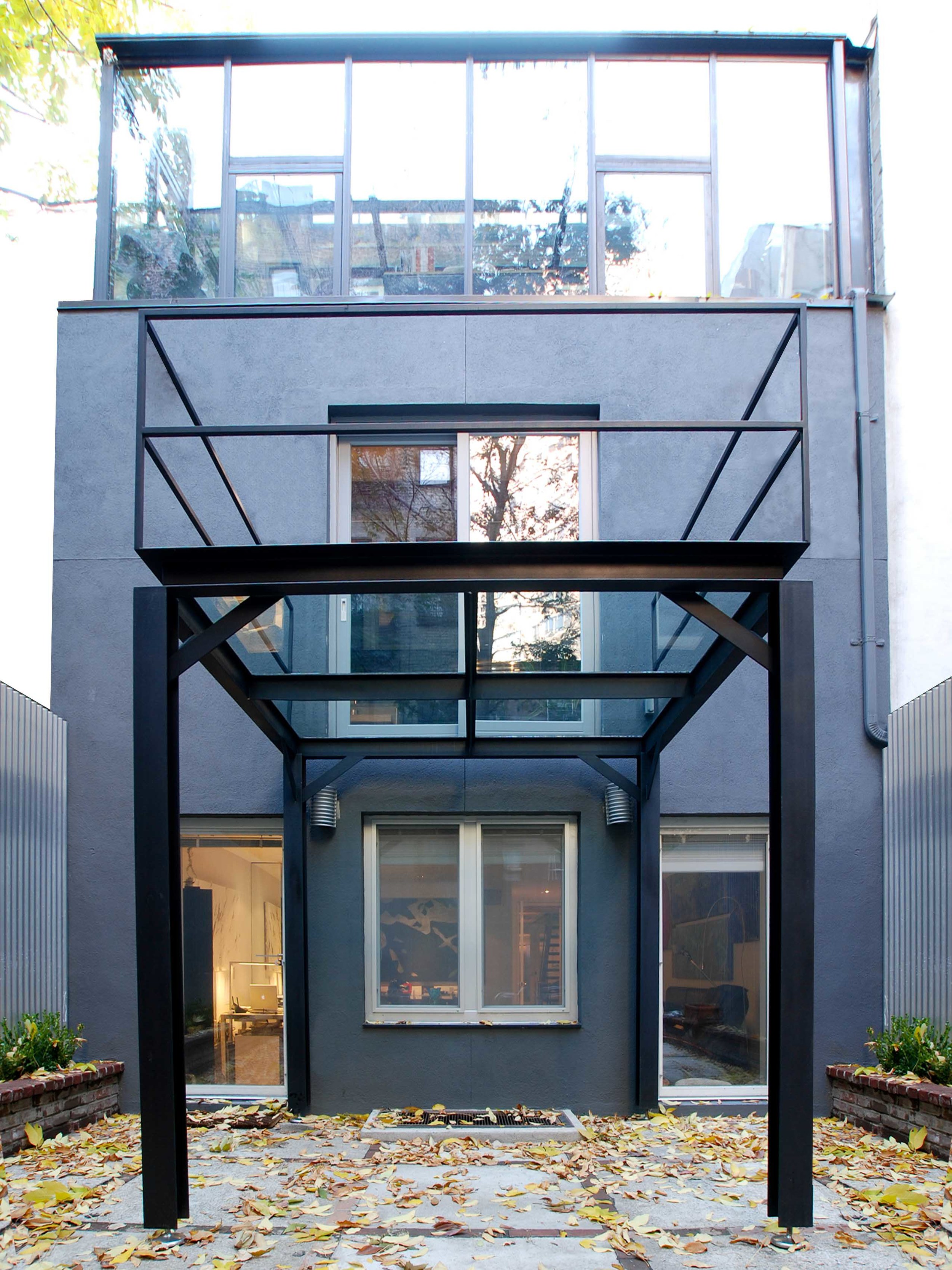 Steel & Glass Balcony — Custom Metal Fabrication in Brooklyn NYC