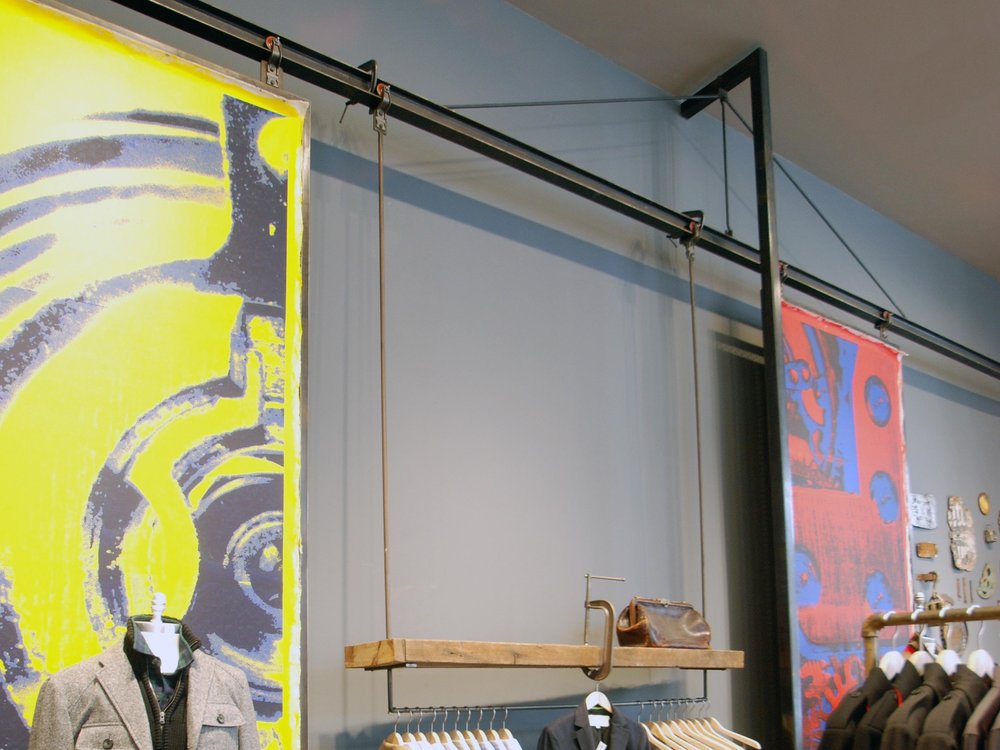 Blackend Movable Display Track — Custom Metal Fabrication in Brooklyn NYC