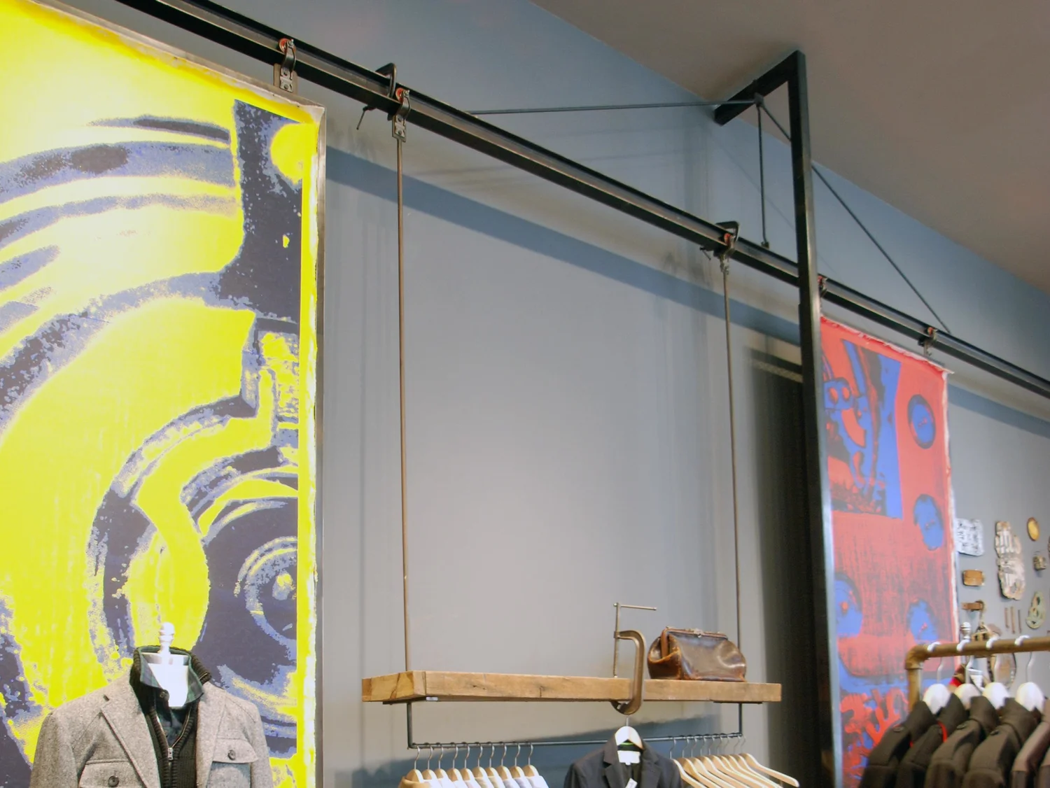 Blackend Movable Display Track — Custom Metal Fabrication in Brooklyn NYC