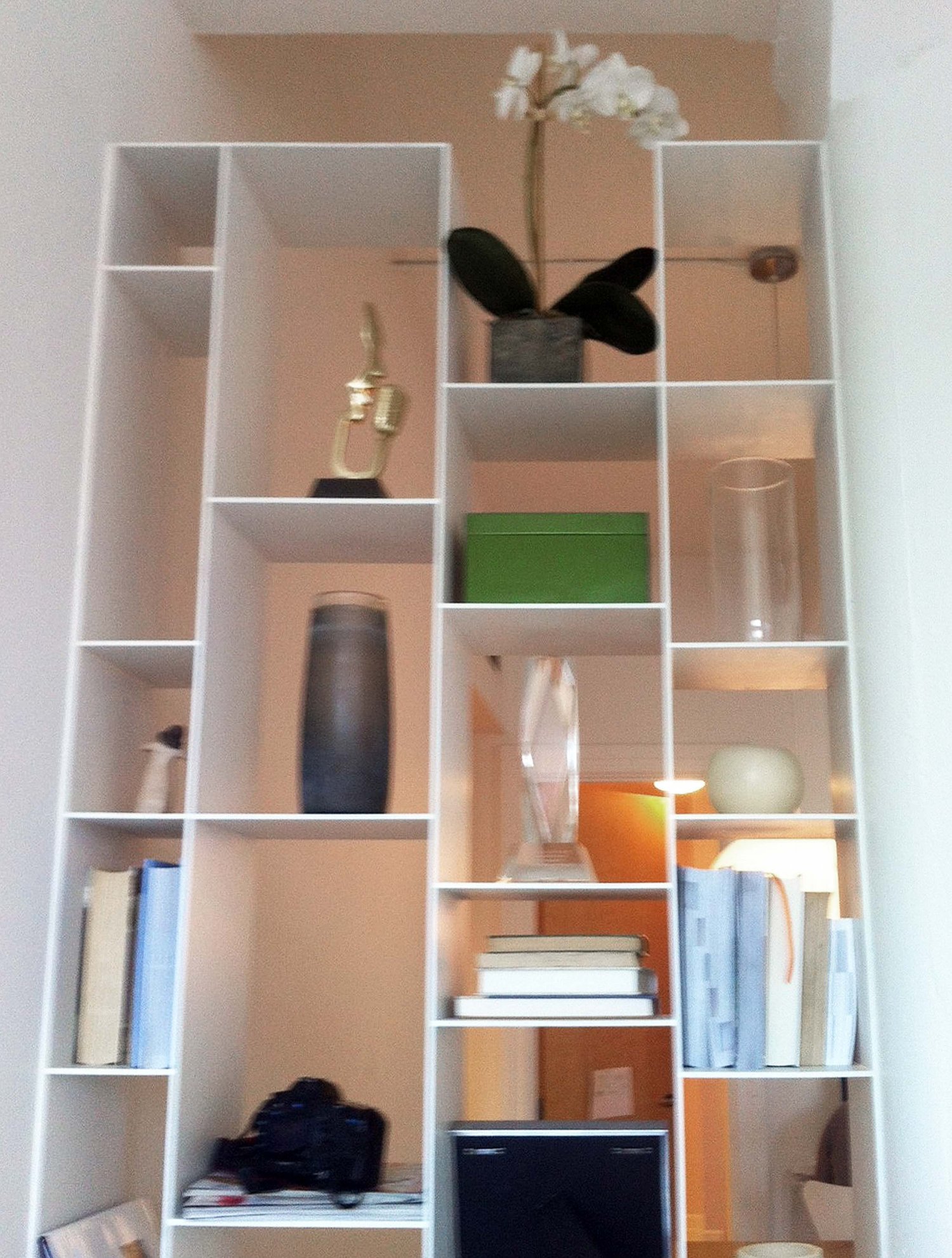 Metal Painted Bookcase — Custom Metal Fabrication in Brooklyn NYC